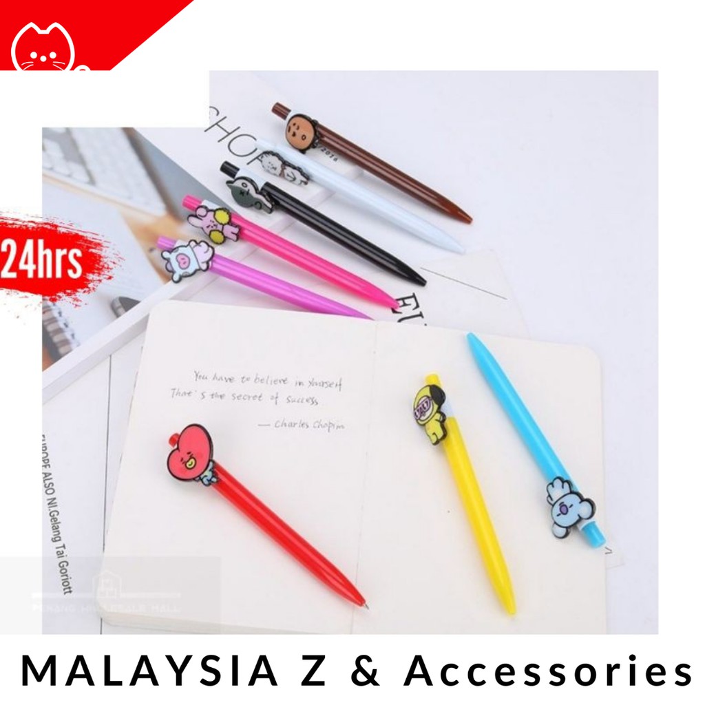 Ballpoint Pen Black Ink KPOP BTS Collection Stationery Pen Super Star ...
