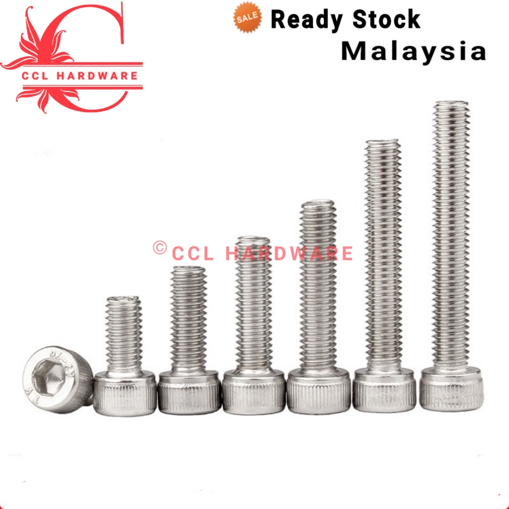 M12 Hex Socket Cap Screw Stainless Steel SUS A2-304 Allen key Cap Screw ...