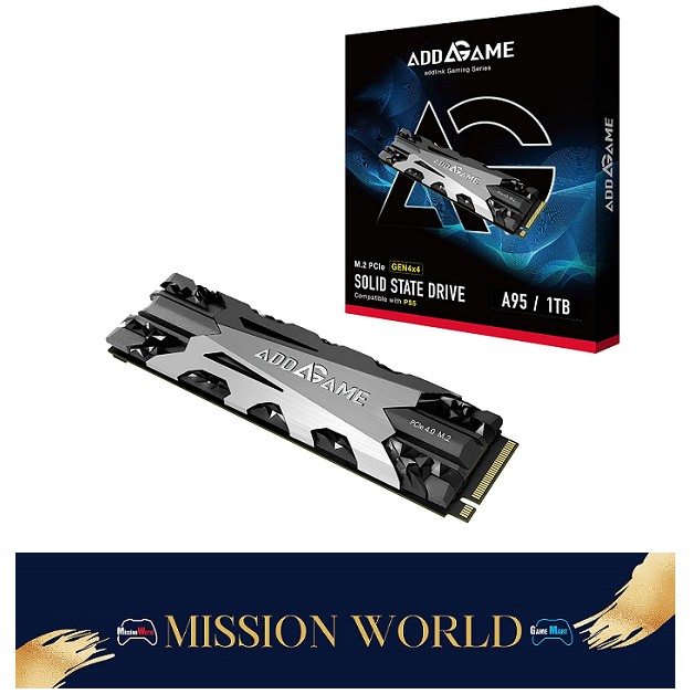 Addlink AddGame A95 1TB PCIe Gen4x4 NVMe 1.4 SSD with Heatsink - PS5 ...