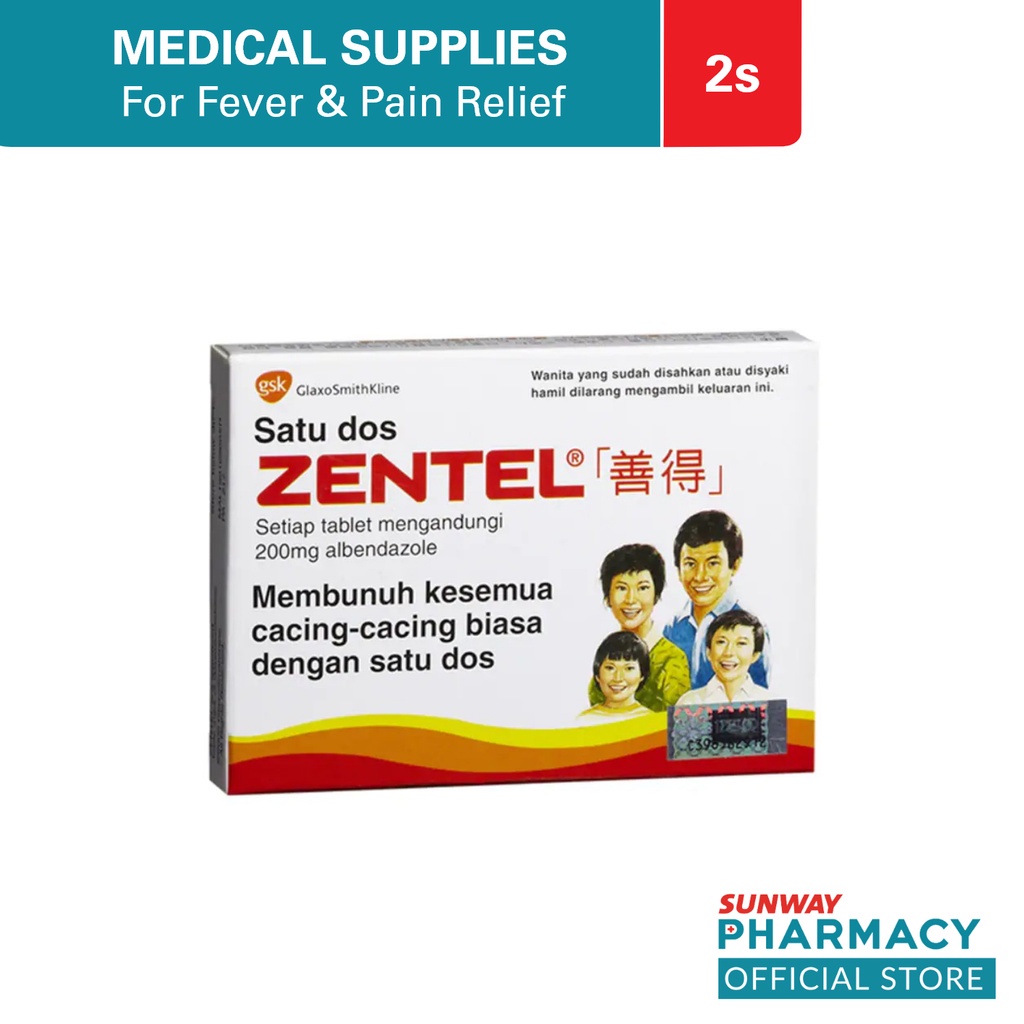 Zentel Tab 200mg (2'S) | Shopee Malaysia
