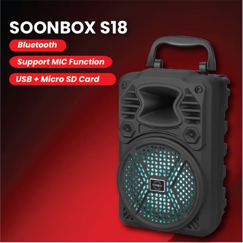 SOONBOX S18 Karaoke Wireless Bluetooth 4 Inch Portable Speaker with Mic ...