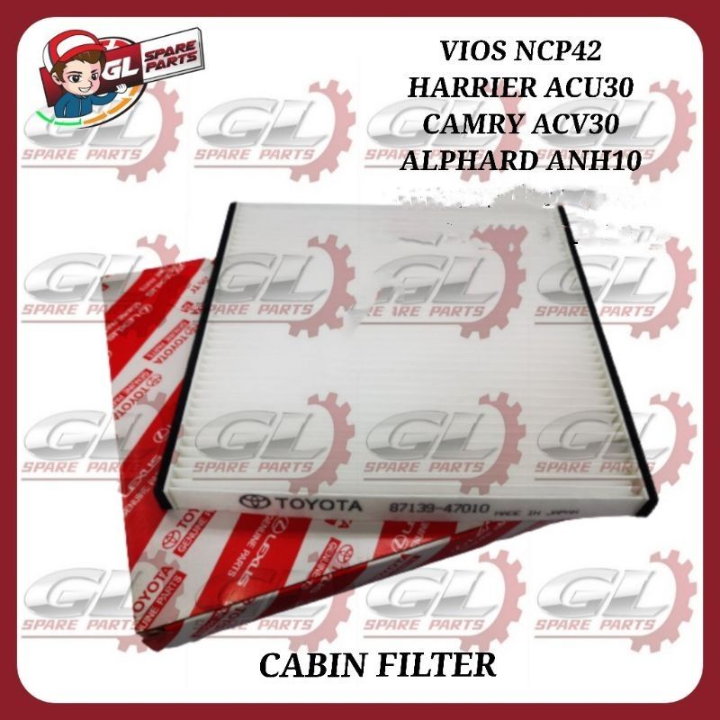 CABIN FILTER TOYOTA VIOS NCP42 ESTIMA ACR30 CAMRY ACV30 HARRIER ACU30 ...