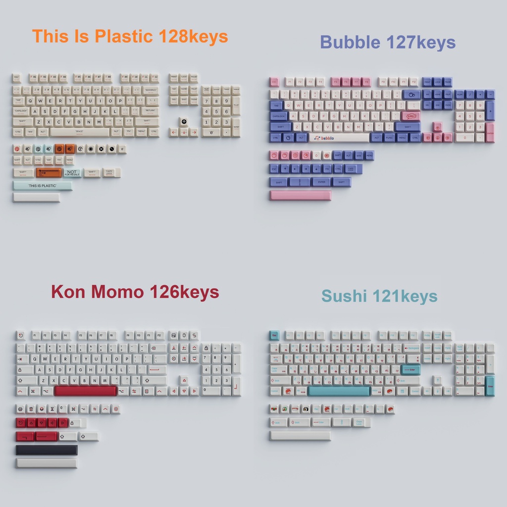 Pbt Keycap XDA Plastic, Bubble, Kon Momo, Sushi mechanical keyboard ...