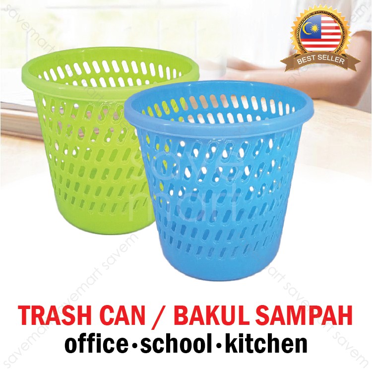Office School Home Plastic Dustbin Bakul Sampah Thrash Garbage Waste ...