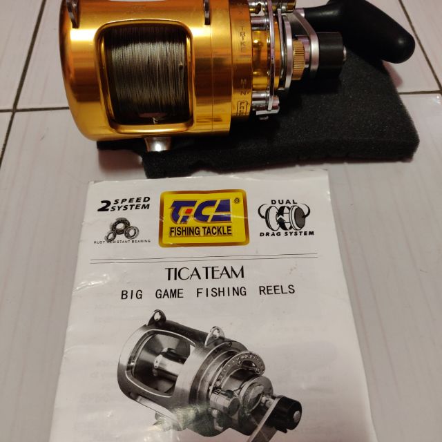 TICA TEAM 12R WTS DUAL DRAG, 2 SPEED SYSTEM, FREE 300 METER 100lbs ...