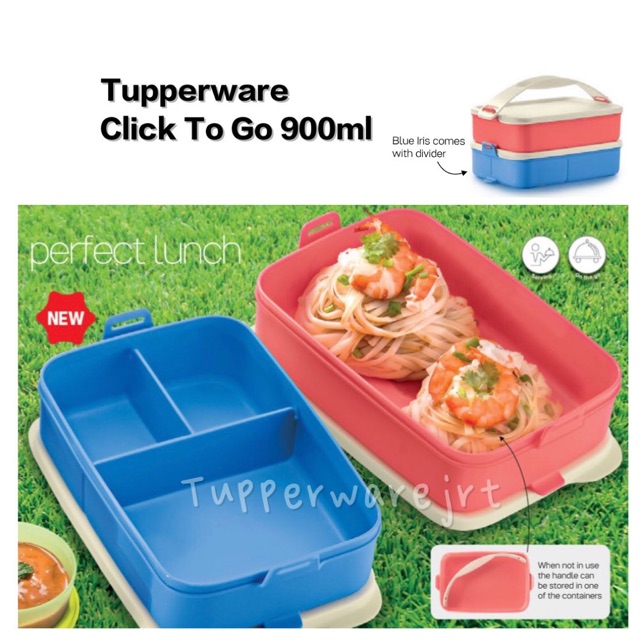 Tupperware Click To Go 900ml (2) Lunch Box | Shopee Malaysia