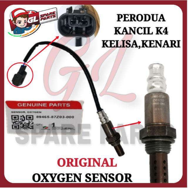 OXYGEN SENSOR (ORIGINAL) PERODUA KELISA,KENARI,KANCIL K4 (89465-87Z03 ...
