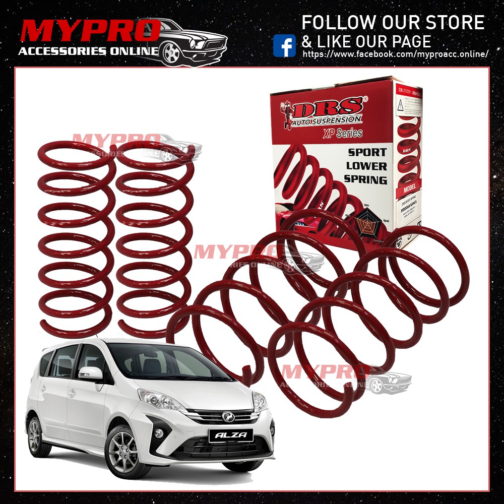 🔥DRS XP SERIES SPORT SPRING LOWERD PERODUA ALZA | Shopee Malaysia