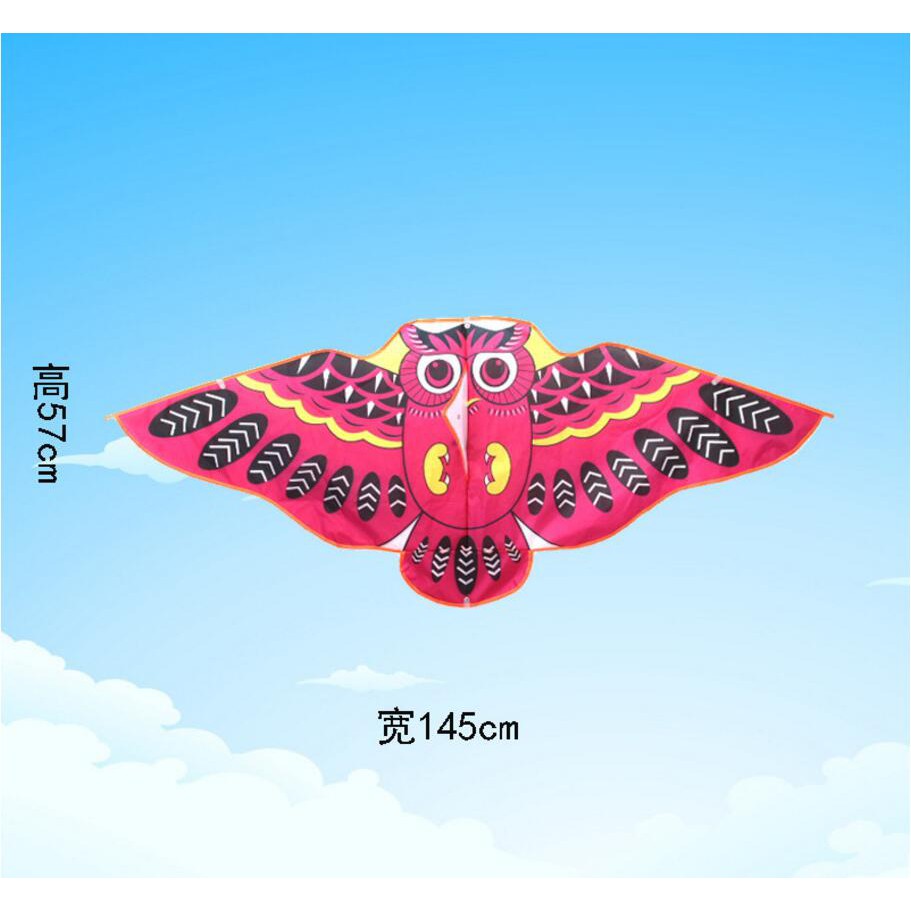 EX-STOCK ! 1.45M OWL KITE c/w 50M Line / Layang Layang WAU Burung HANTU ...