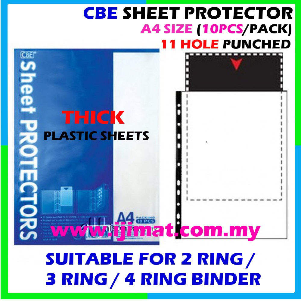 CBE 305A Thick Presentation Sheet Protector Transparent 10pcs/Pack ...