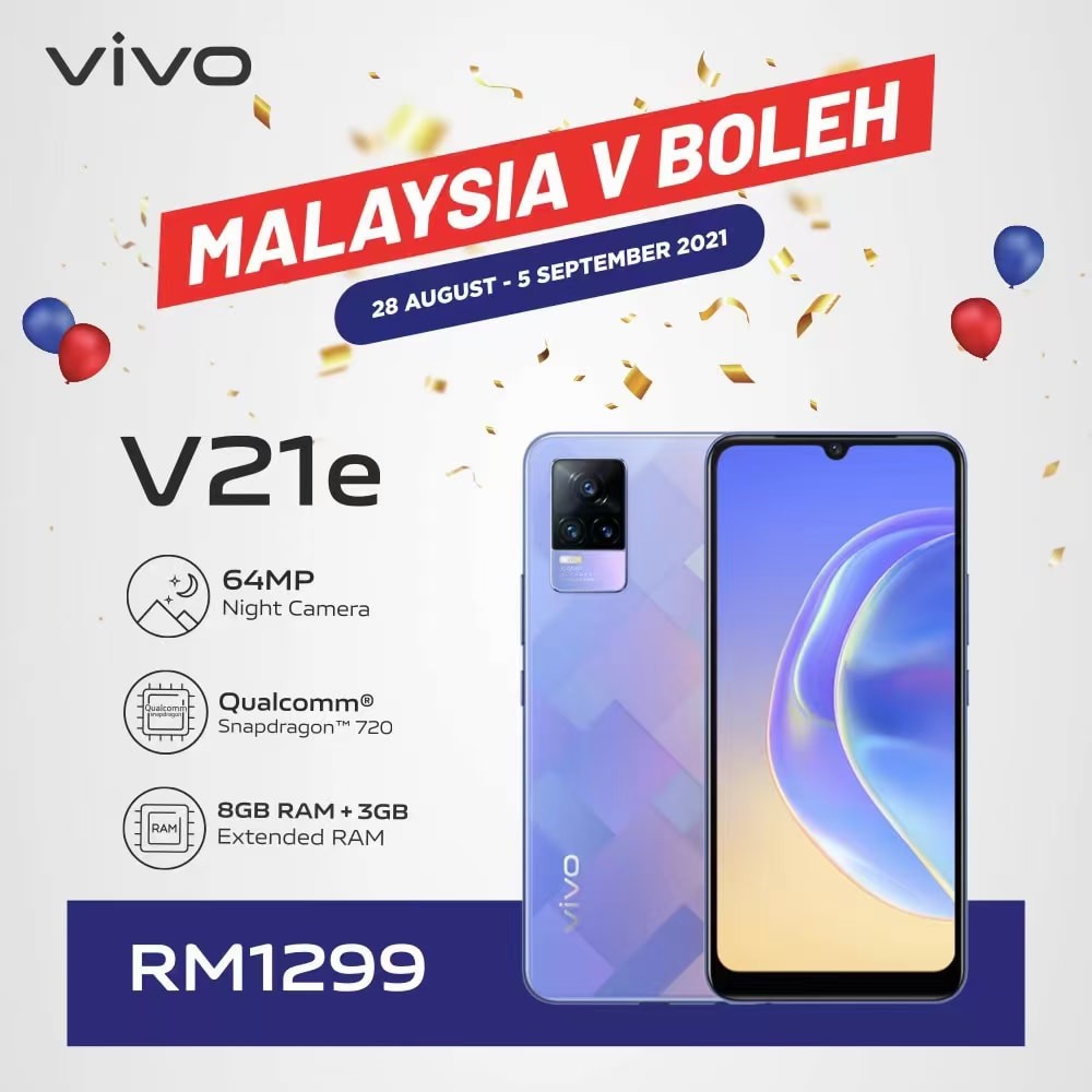 🔥VIVO V21e RM1140🔥!🔥 MERDEKA PROMOTION🔥!🔥FREE SHIPPING!🔥 | Shopee Malaysia