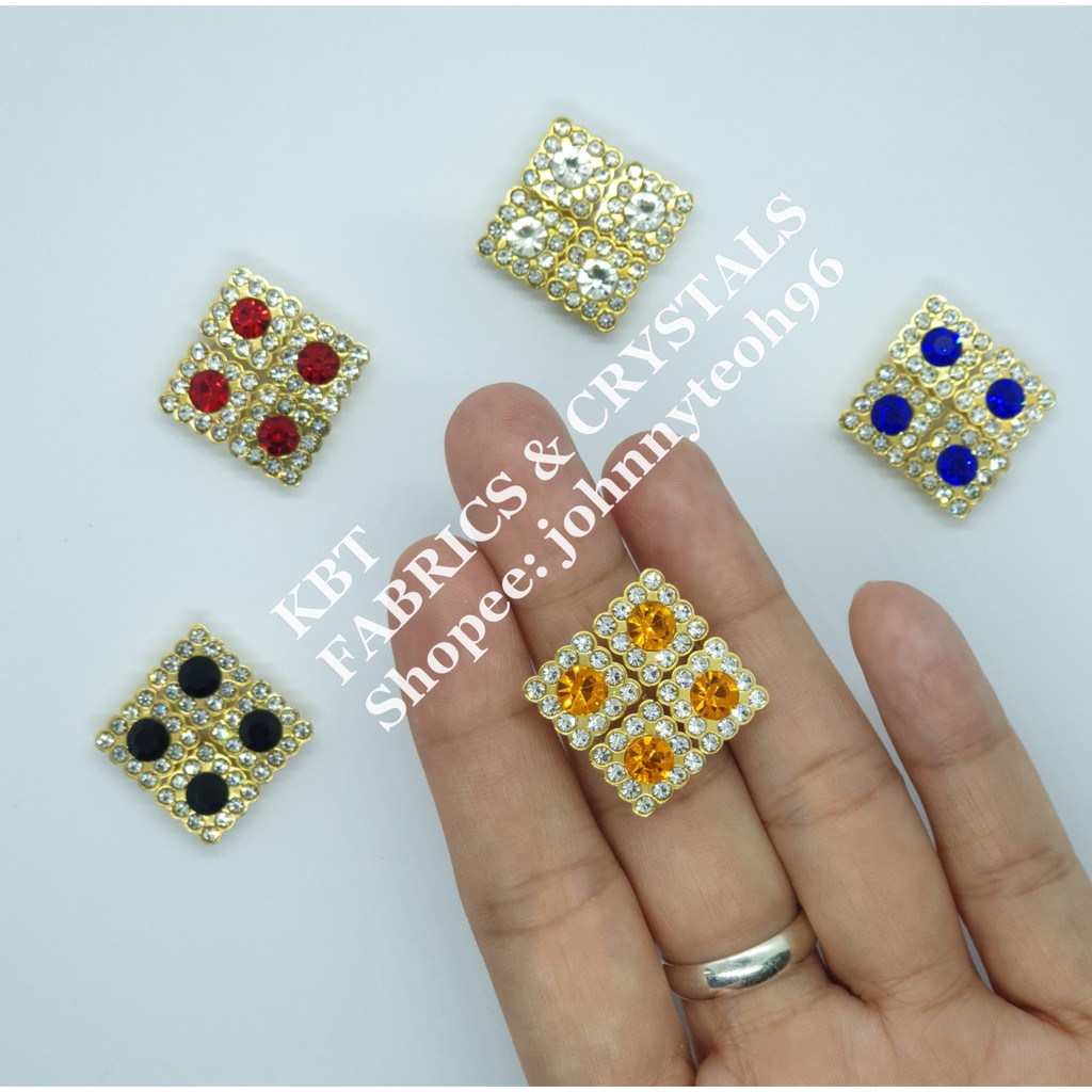 [1pcs] Iron on Exclusive Glass Crystal Patch Manik Tampal Diamond ...