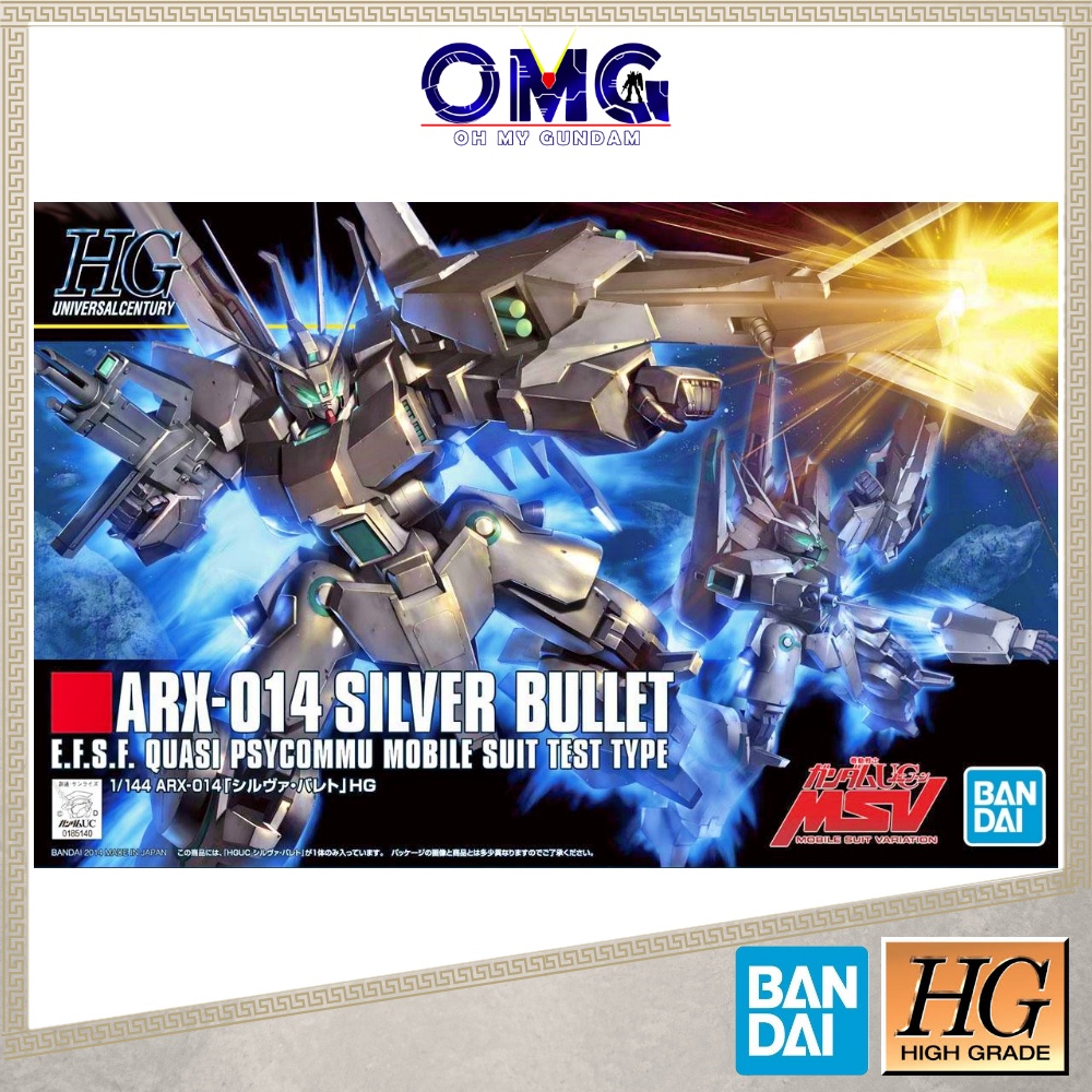 Bandai HGUC ARX-014 Silver Bullet 55755 HG ARX014 Silver Bullet Universal Century 1/144 Silver ...