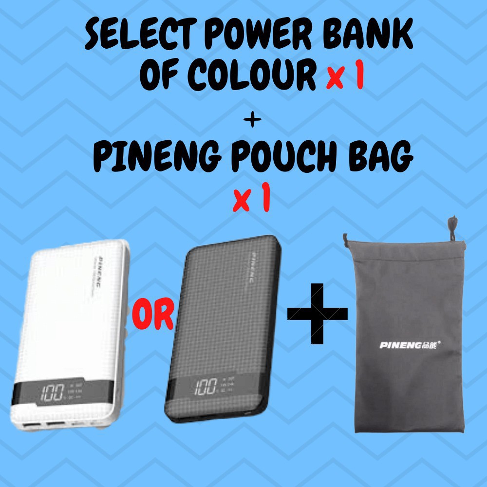 🌟 Ready Stock 🌟 ORIGINAL POWER BANK PINENG PN-961 10000mAh PowerBank PN961 PN962 UV PRINT ...