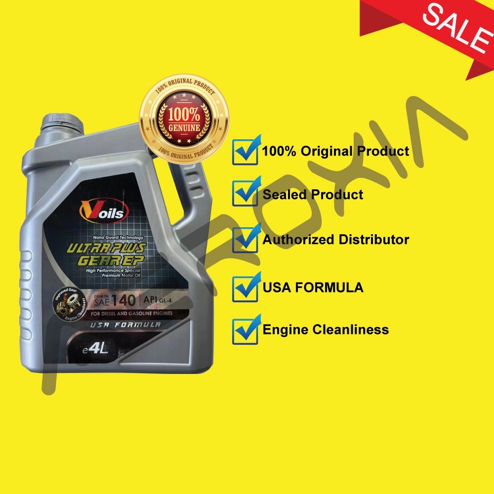 VOILS ULTRA PLUS GEAR EP SAE 140 API GL-4 4L | Shopee Malaysia