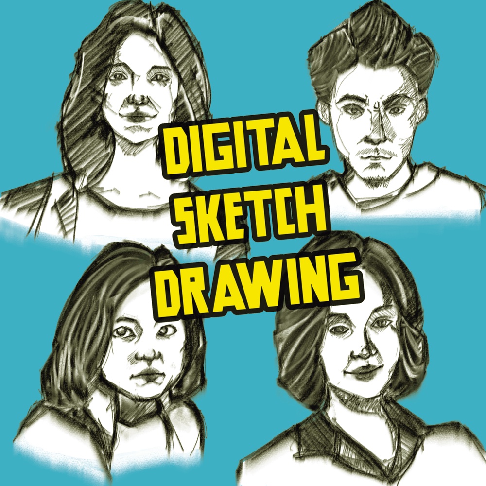 Digital Sketch Drawing, Quick Portrait Sketch | Shopee Malaysia