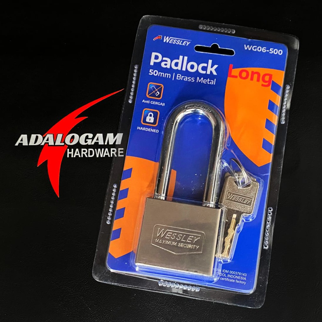 Wessley Padlock 50mm Long Neck - Anti Cut Devil Liquid Thief | Shopee ...