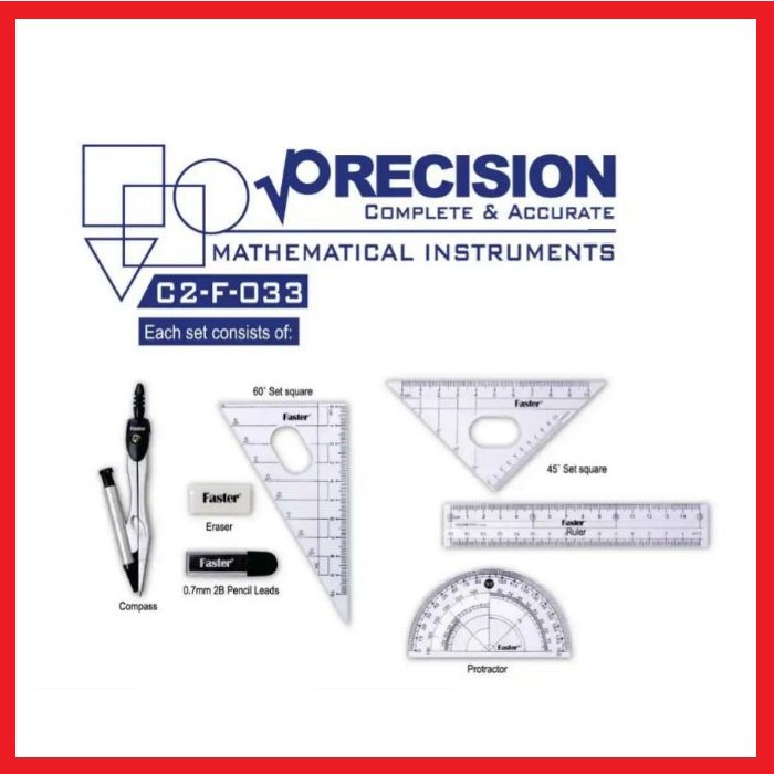 Faster Math Set (Mathematical Instrument)[READY STOCK] | Shopee Malaysia