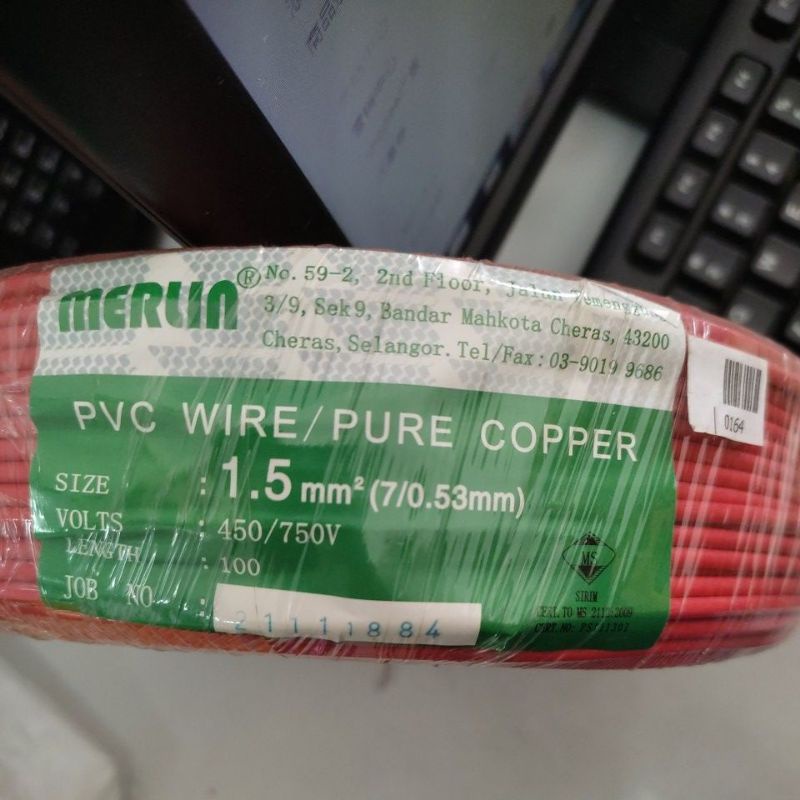 Mega / SW / Million / Merlin Cable 1.5mm PVC Insulated Cable 100meter ...