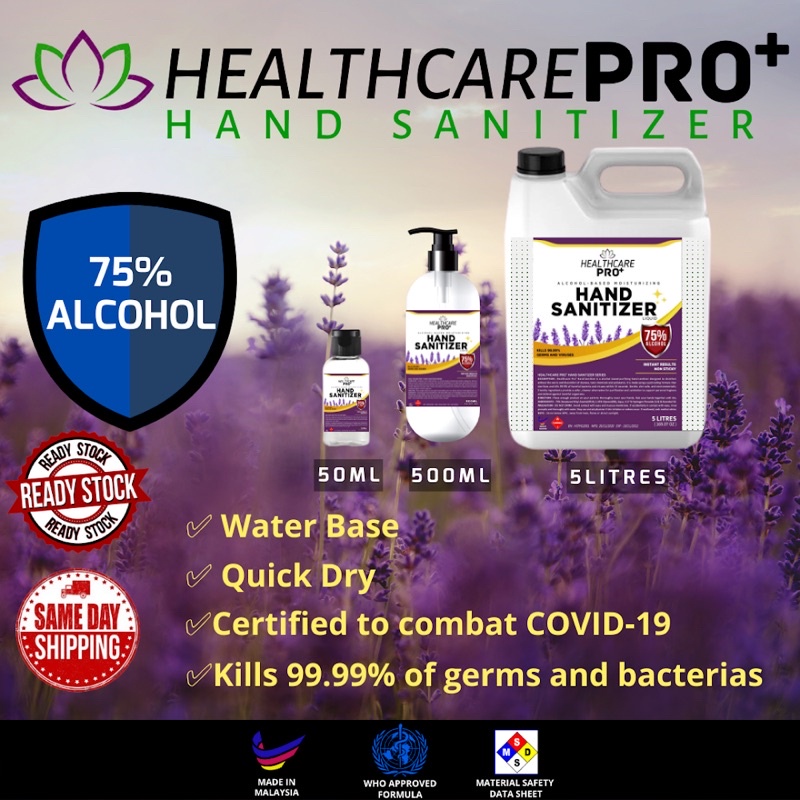 500ml / 5L Hand Sanitizer HealthCare Pro+ 75%Alcohol [FLASH SALE ...