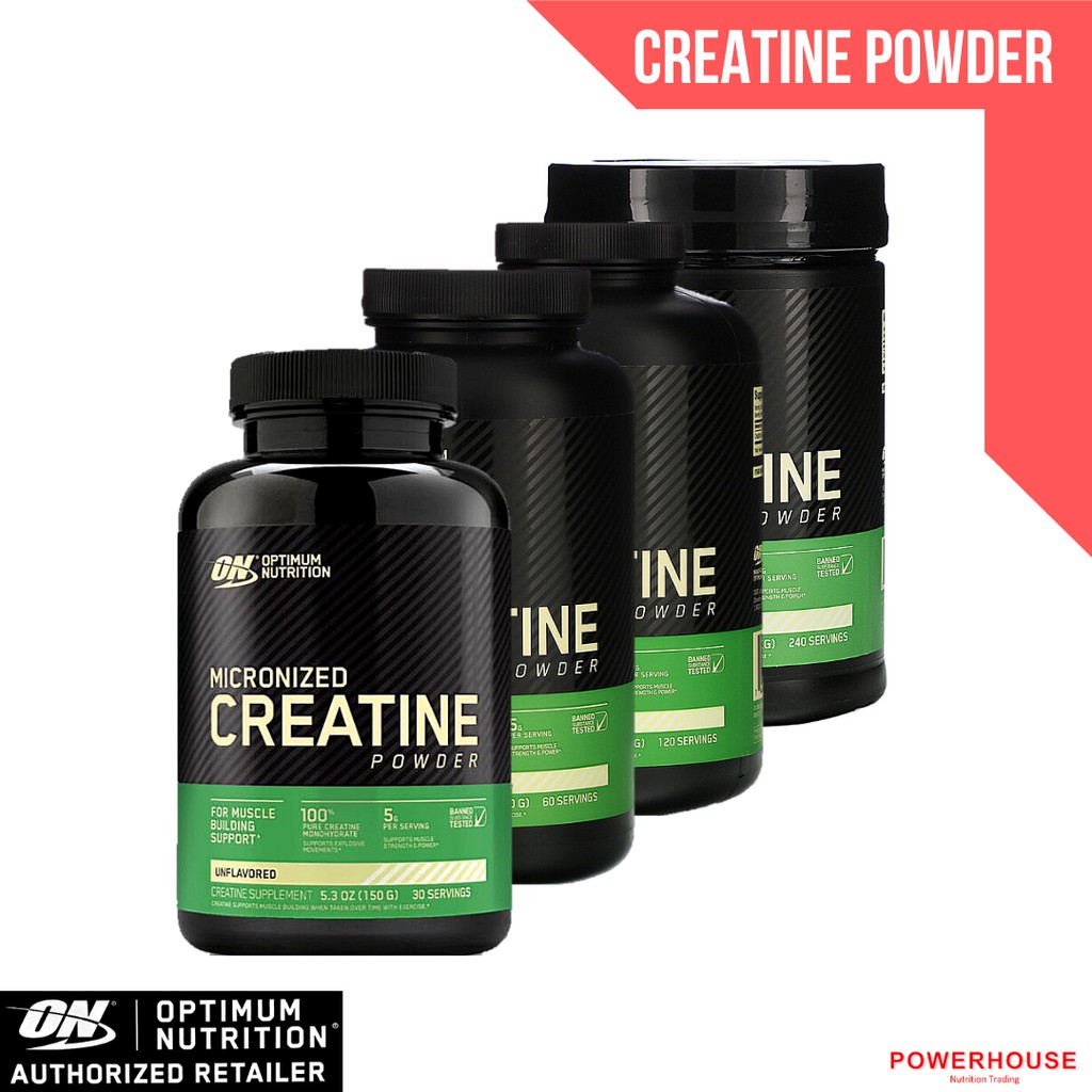 Optimum Nutrition Micronized Creatine Powder - 300g, 600g [ON, Strength ...