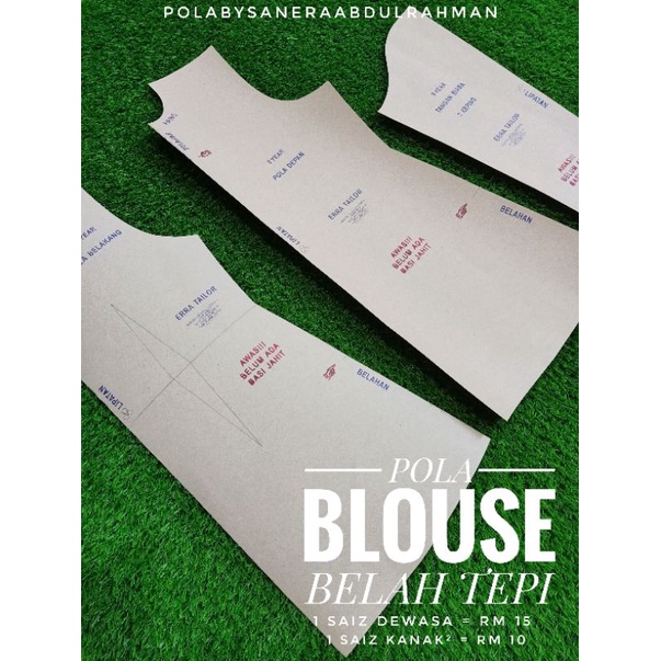 [ DEWASA ] POLA BLOUSE BELAH TEPI | Shopee Malaysia