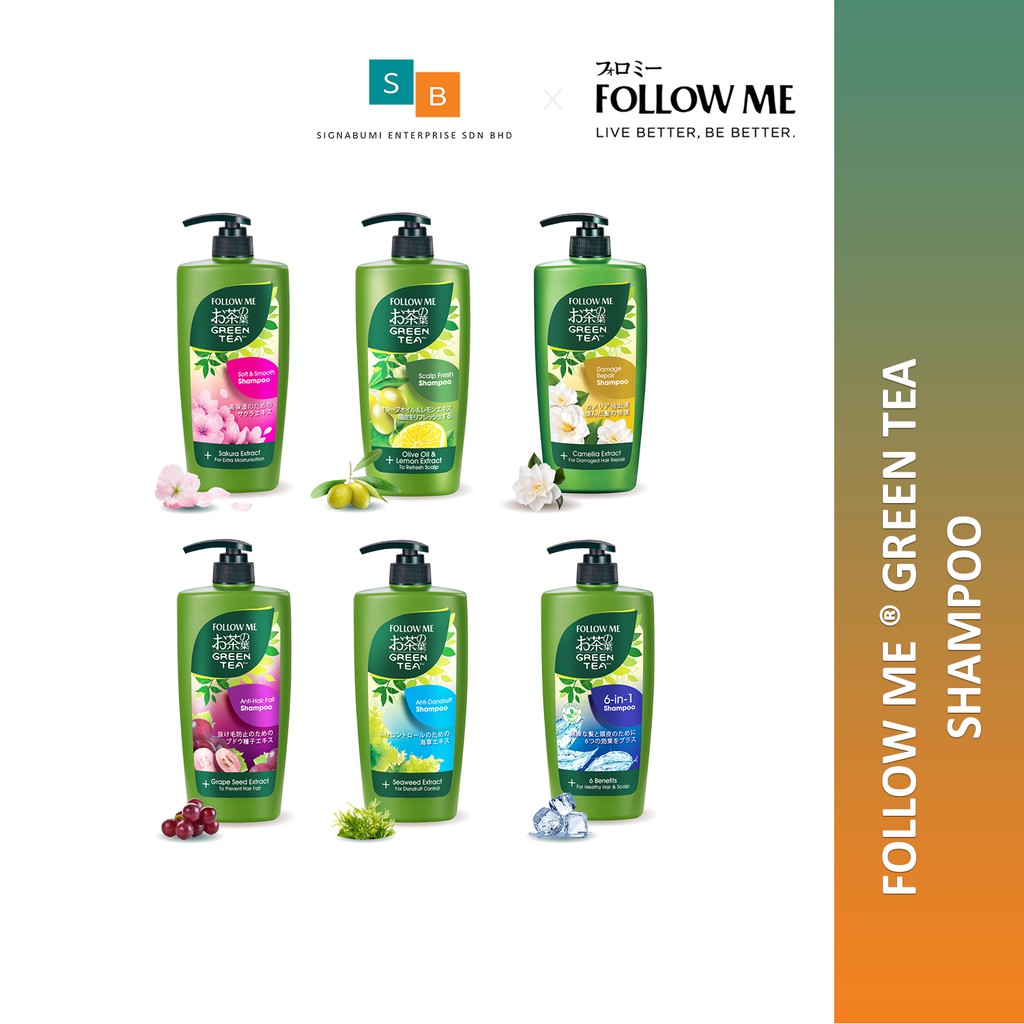 Follow Me ® Green Tea Shampoo Assorted Flavour 650ml | Shopee Malaysia