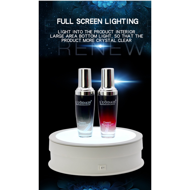 Ready Stock NEW!! 20cm LED Electric Rotating DIsplay stand Photography ...