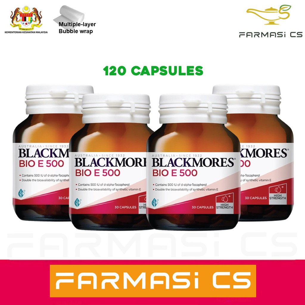 BLACKMORES Bio E 500 - Vitamin E 30 capsules x 4 bottles EXP:11/2025 ...