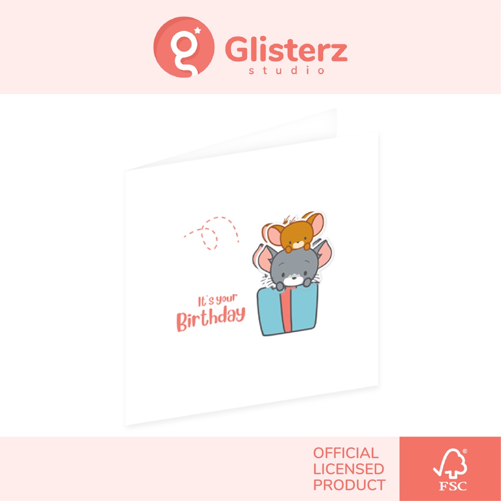 Glisterz 3D Greeting Card - Tom and Jerry Chibi Happy Birthday Card (TJ ...