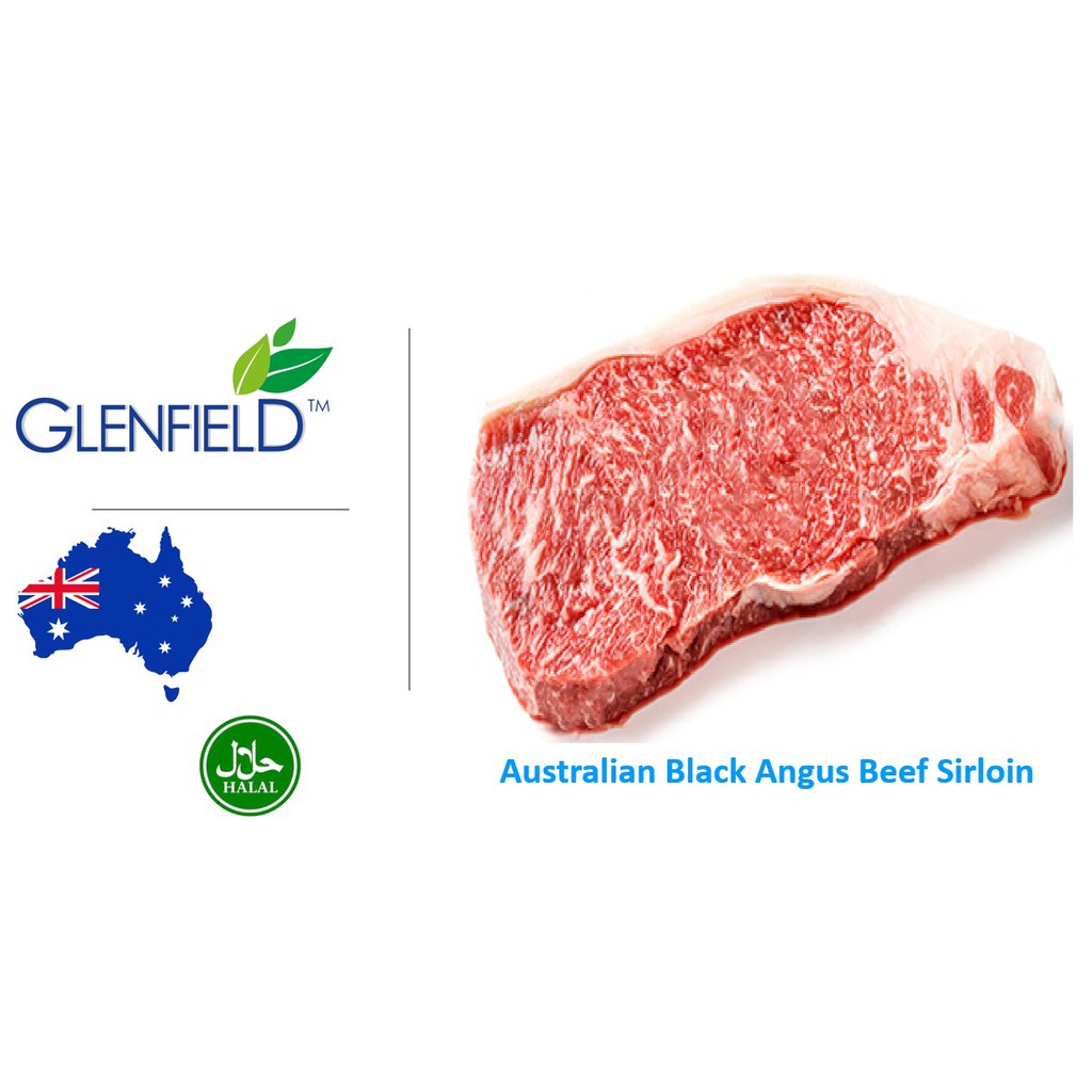 Australian Grain Fed Frozen Black Angus Sirloin Steak 180-210g+/- (O ...