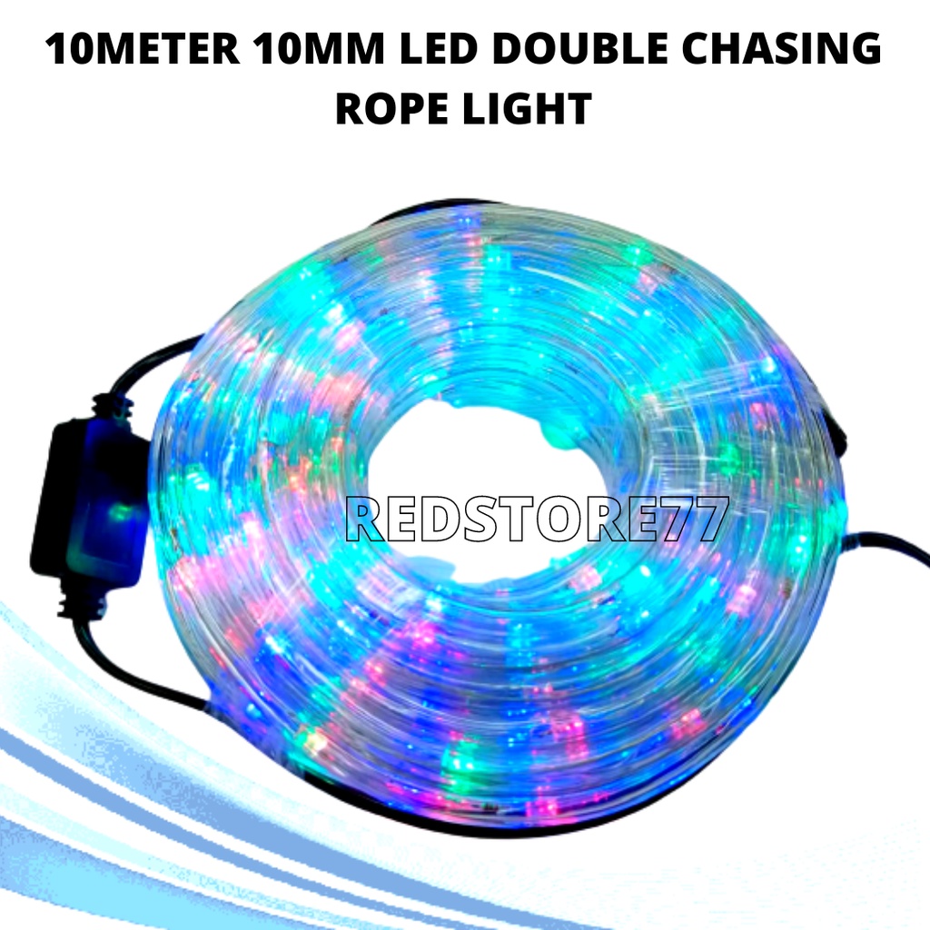 10 meters LED Rope Light multi colour mixed colour double chasing light ...