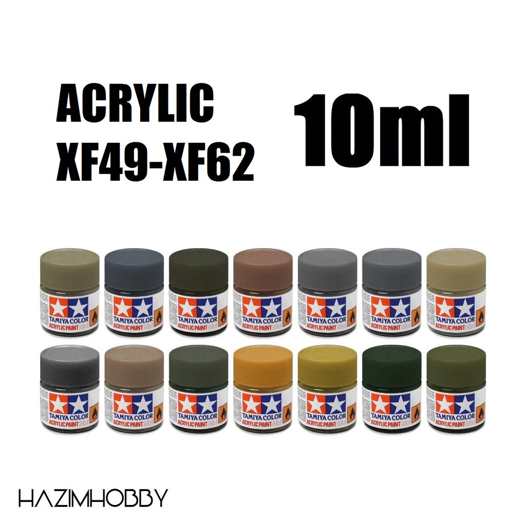 TAMIYA Color 10ml Acrylic Paint XF49-XF62 | Shopee Malaysia