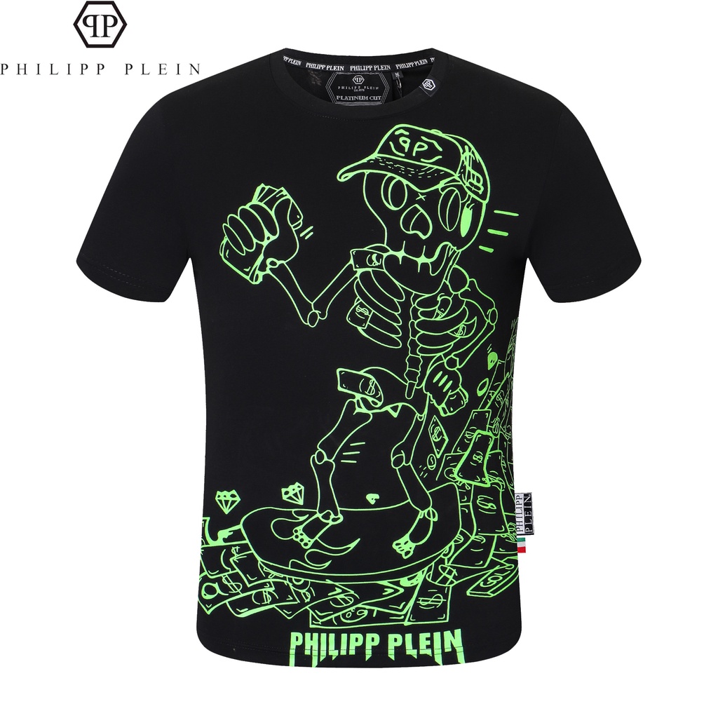 22 Years New Style Philipp plein Skull Print Slim-Fit Fashion Hip-Hop ...