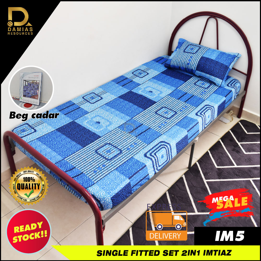Cadar Getah Single Fitted Set 2 IN 1 Imtiaz Exclusive Ready Stock Tilam ...