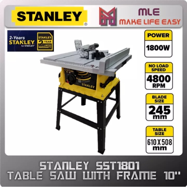 STANLEY SST1801 TABLE SAW 10'' 1800W! 11.11 SPECIAL/ 10 UNITS ONLY! FOC ...