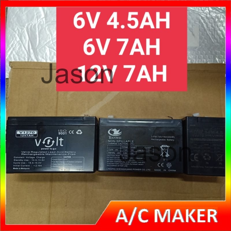 Kids Rechargeable 6V4.5AH 6V7AH 12V7AH Electric Motor Electric Car Battery | Shopee Malaysia