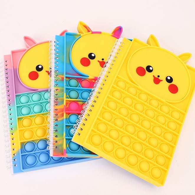 10 Designs Colour X Pop It Fidget Toy bubble Notebook books buku ...