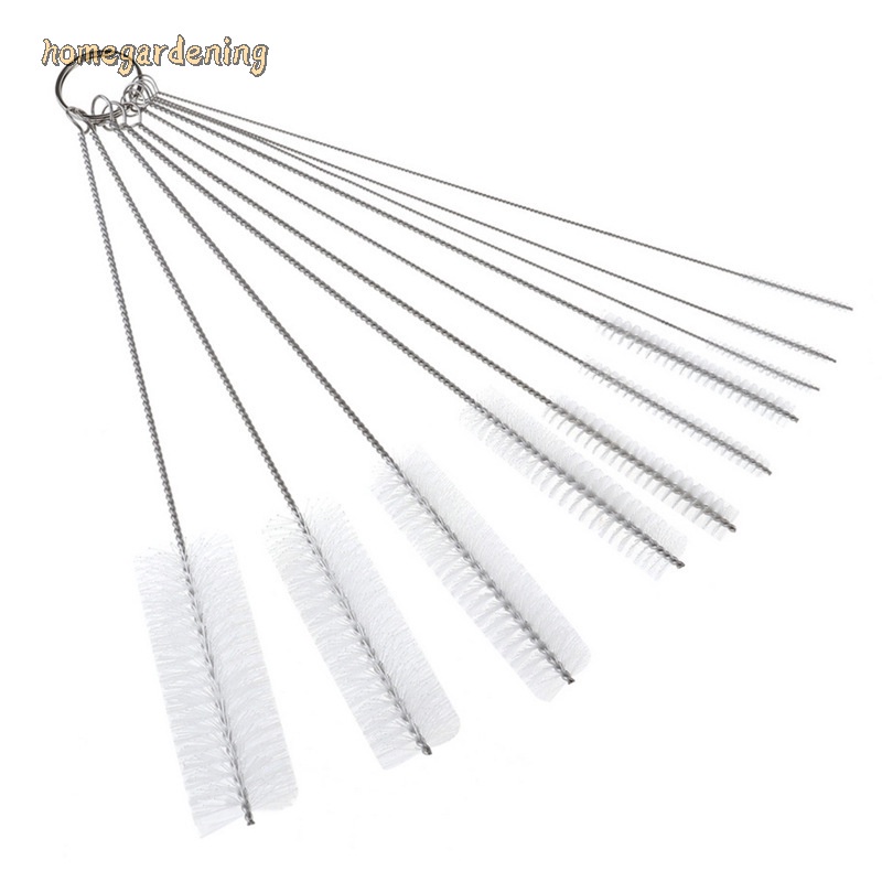 10Pcs/set Nylon Cleaning Brush Set Test Tube Bottle Straw Washing ...