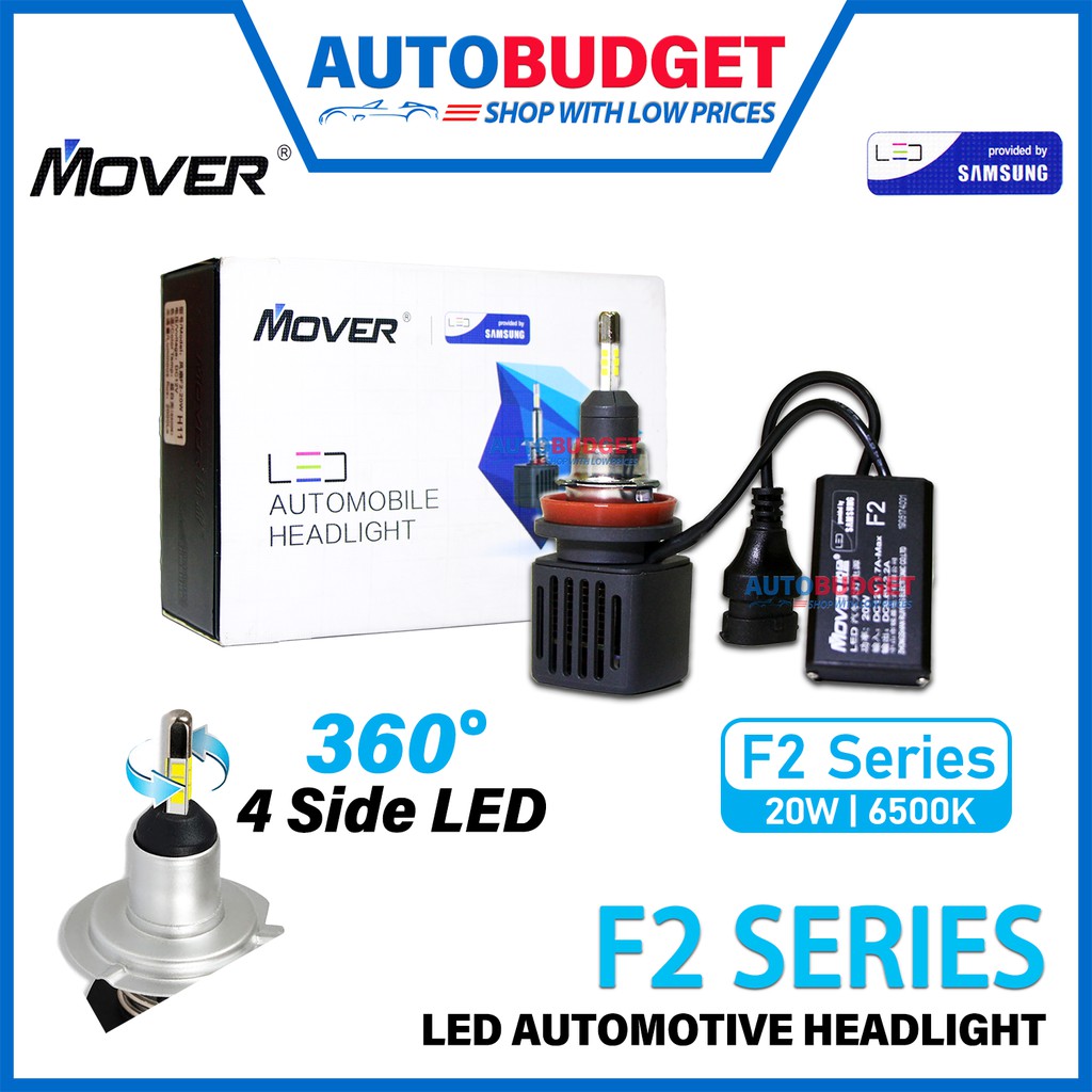 Mover F2 LED Car Headlight 6500K | Mover SAMSUNG F2 Series LED H4 H7 ...