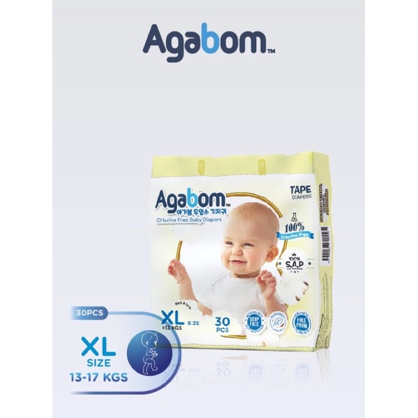 (Ready stock) AGABOM BABY DIAPERS TAPE XL | Shopee Malaysia