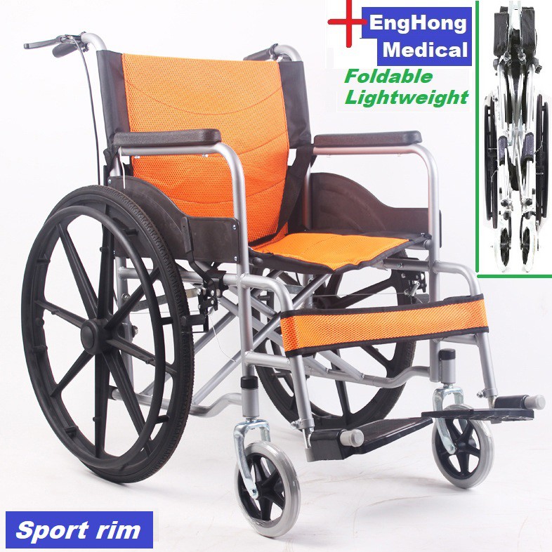 EngHong Lightweight Wheelchair 22inch wheelchair, 22 Big Rim Wheelchair ...