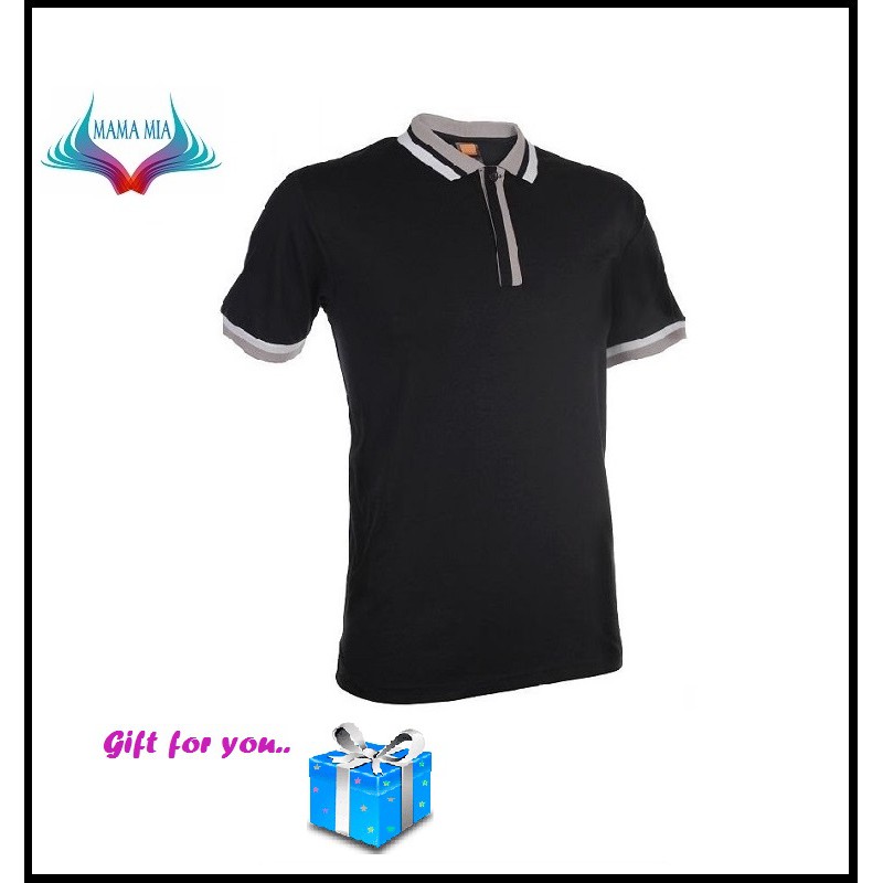 Baju Kolar Polo Tee Shirt ~ OREN SPORT SJ04 ~ Black / Hitam | Shopee ...