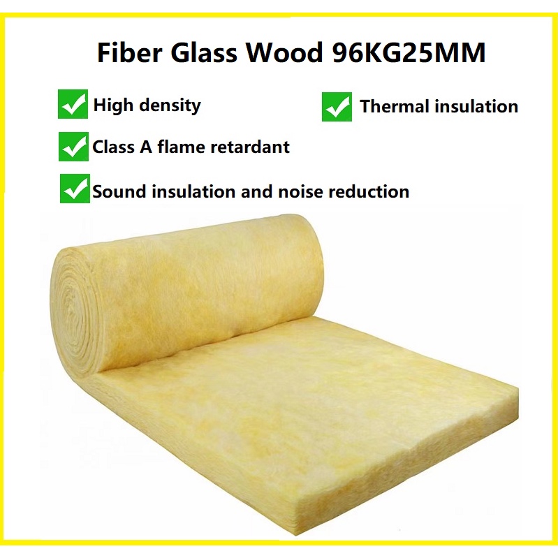 Fiber Glass wool 96KG25MM HIGH DENSITY &SOUNDPROOF (1PACK8PCS) | Shopee ...