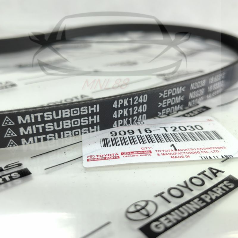 4PK1240 TOYOTA VIOS NCP42 NCP150 FAN BELT / RIB BELT 90916-T2030 ...