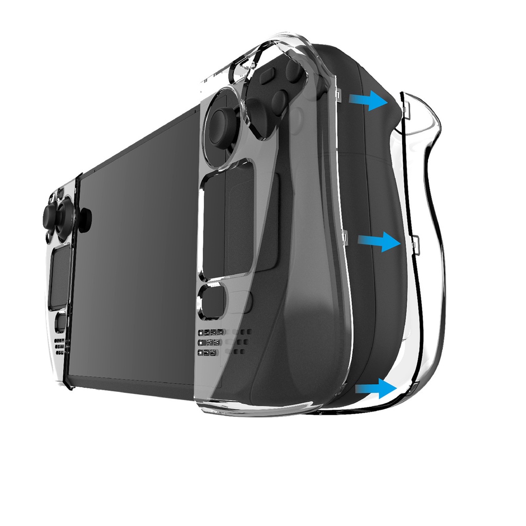 Transparent PC Hard Case for Steam Deck Host Split Crystal Protective ...