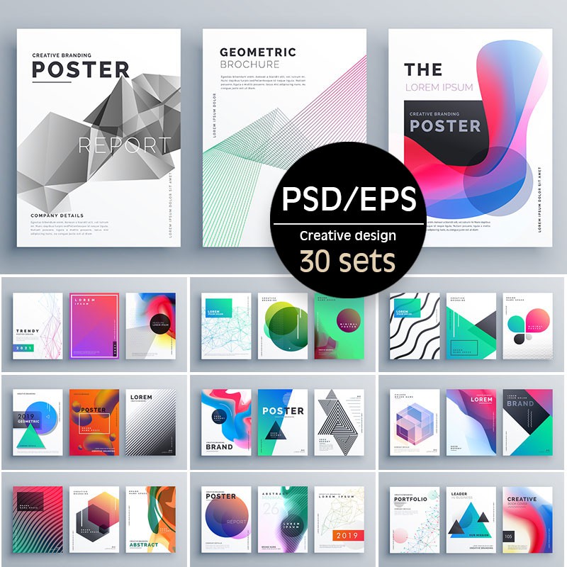 Graphic Design Template Bundle Pack / Corporate Design / Flyer ...