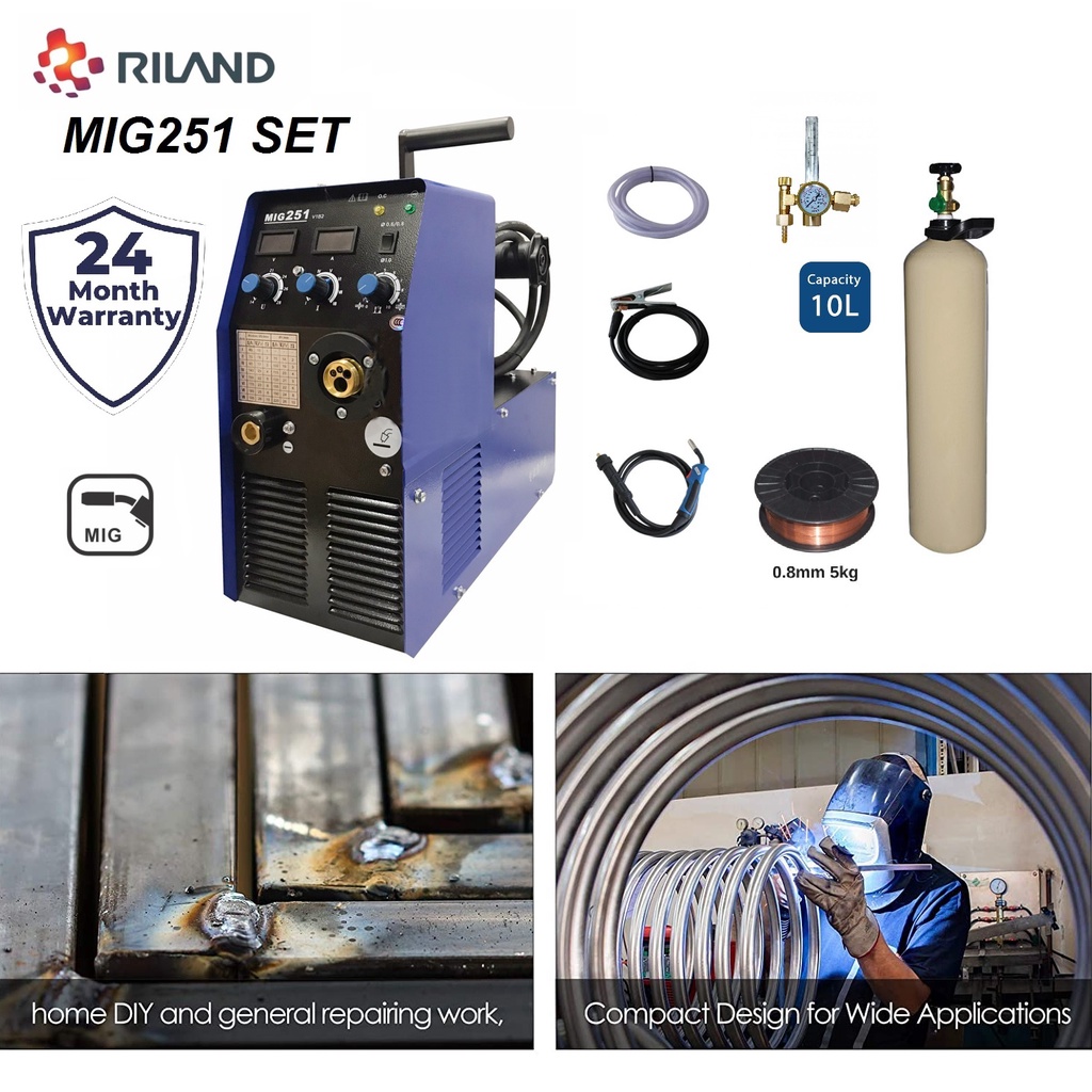 Riland MIG 251 (220A) Inverter Welding Machine c/w CO2 Gas Set | Shopee Malaysia