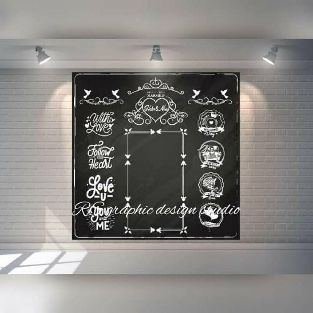 BACKDROP KAHWIN/PHOTOBOOTH KAHWIN MURAH(free design) | Shopee Malaysia
