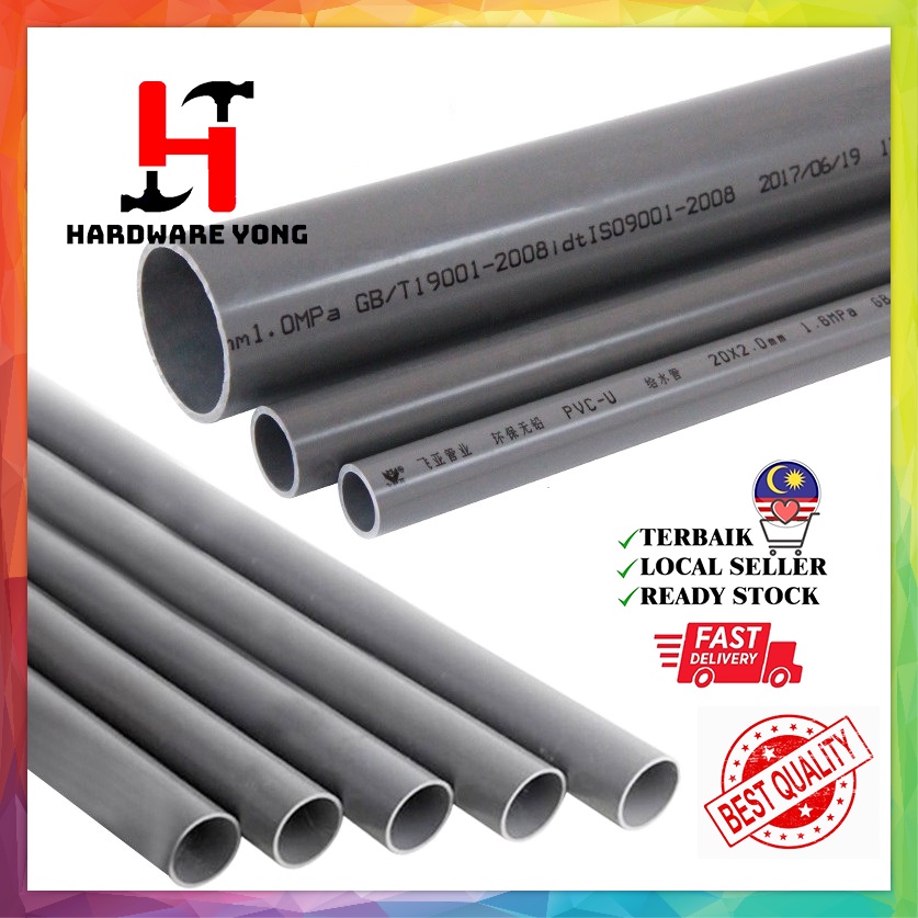 PVC PIPE CLASS D 3 FT ( 3 KAKI ) x 1/2''(15mm),3/4''(20mm) | Shopee Malaysia